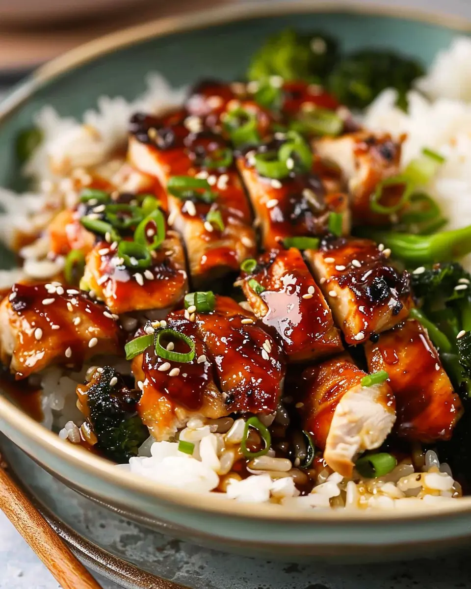 Delicious Sticky Chicken Rice Bowls Recipe