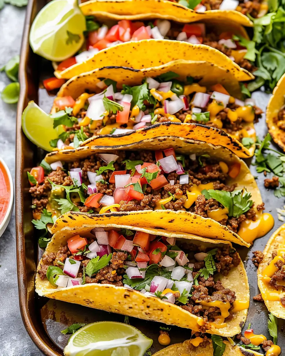 crispy baked ground beef tacos